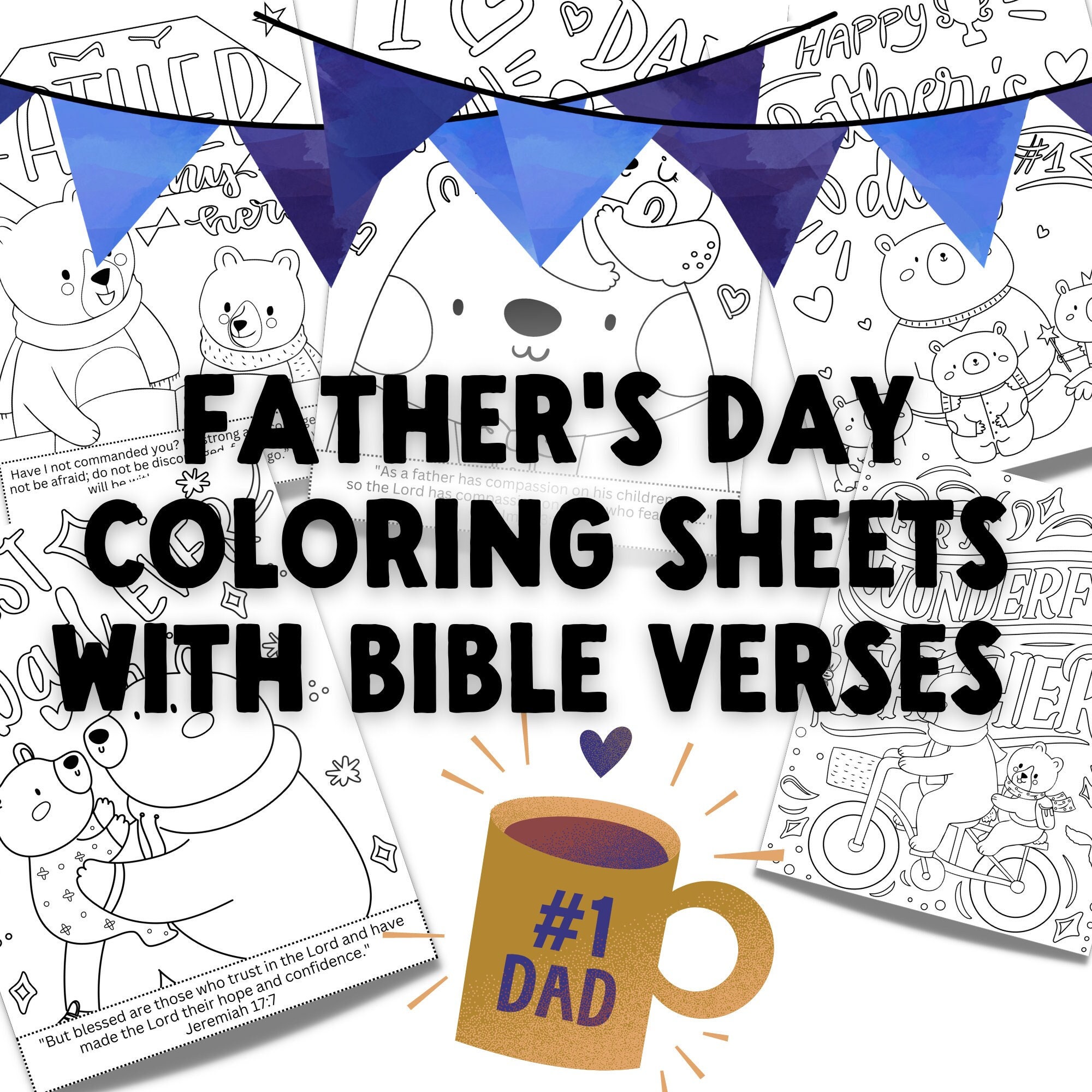 Father's Day Coloring Sheets With Bible Verses, Scripture Coloring ...