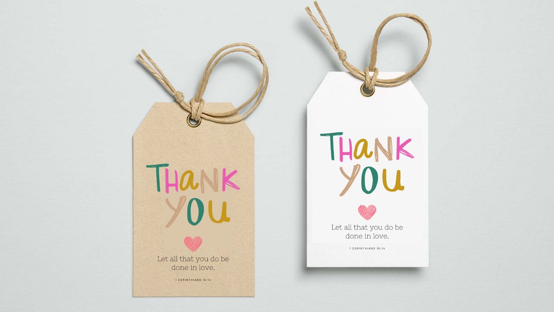 Christian Volunteer Appreciation Tags With Bible Verses for Thank You ...