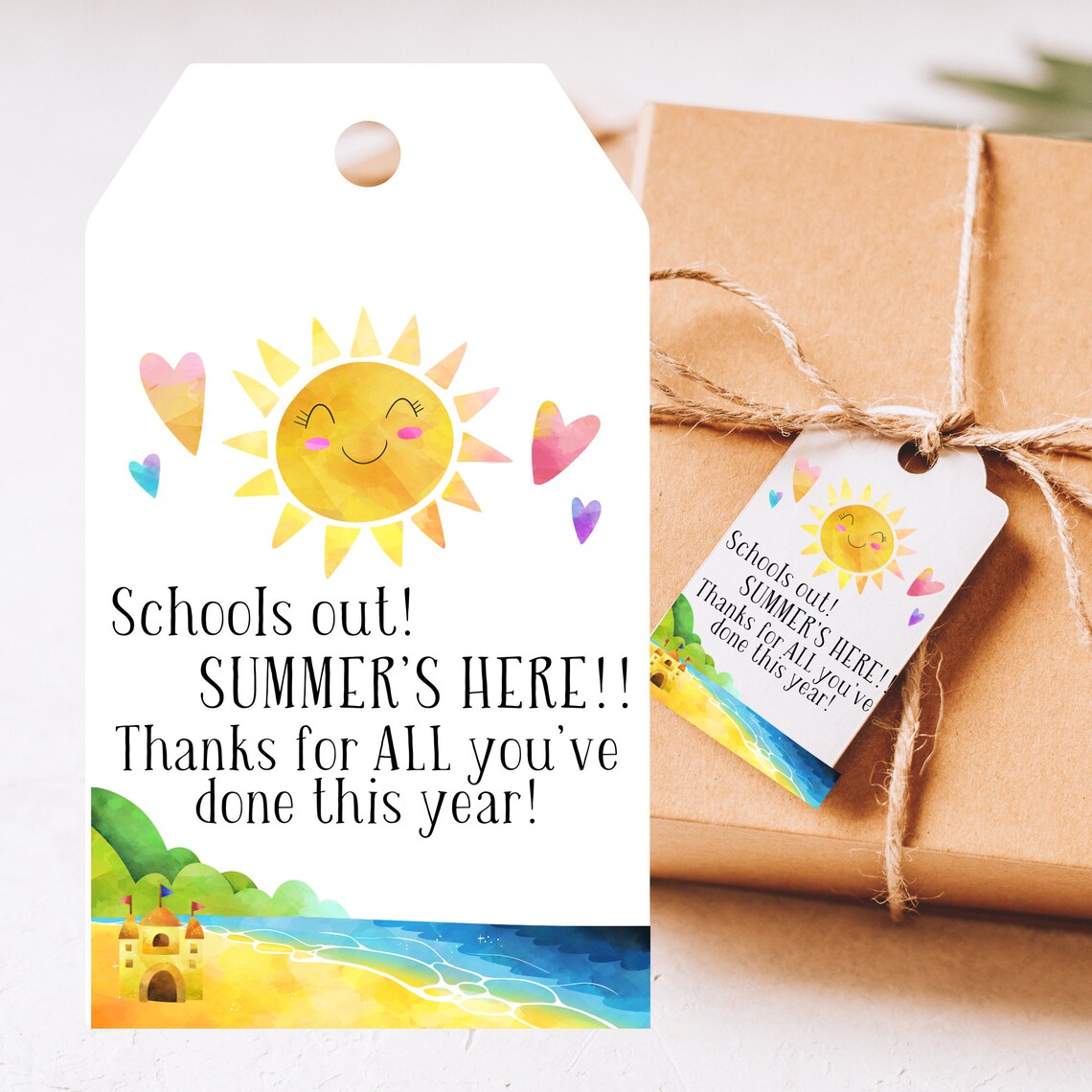 Printable Gift Tags for Teacher, Schools Out Summer's HERE Teacher Gift ...