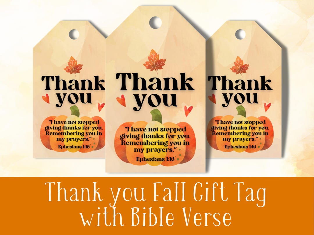 Printable Gift Tag, Fall Gift Tags, Thank You Gift Tag, Volunteer ...