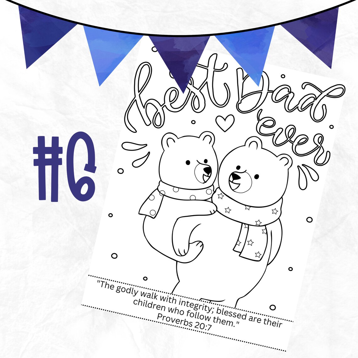 Father's Day Coloring Sheets With Bible Verses Scripture - Etsy