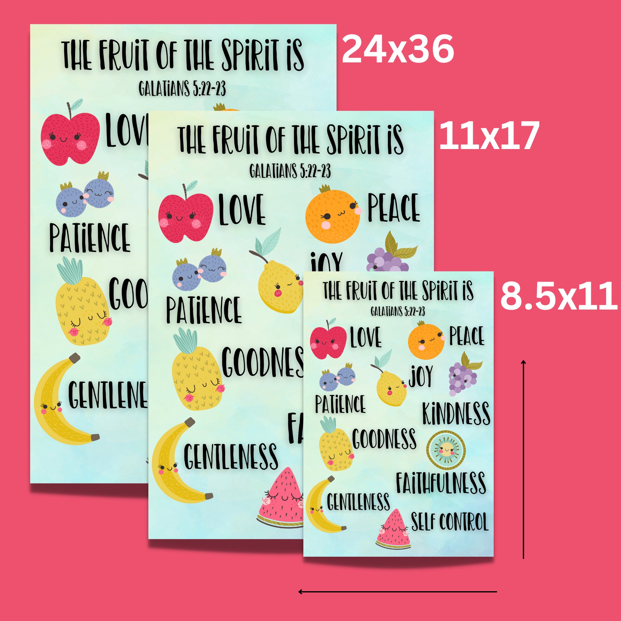 The Fruit of the Spirit Poster Classroom Teacher Supplies - Etsy