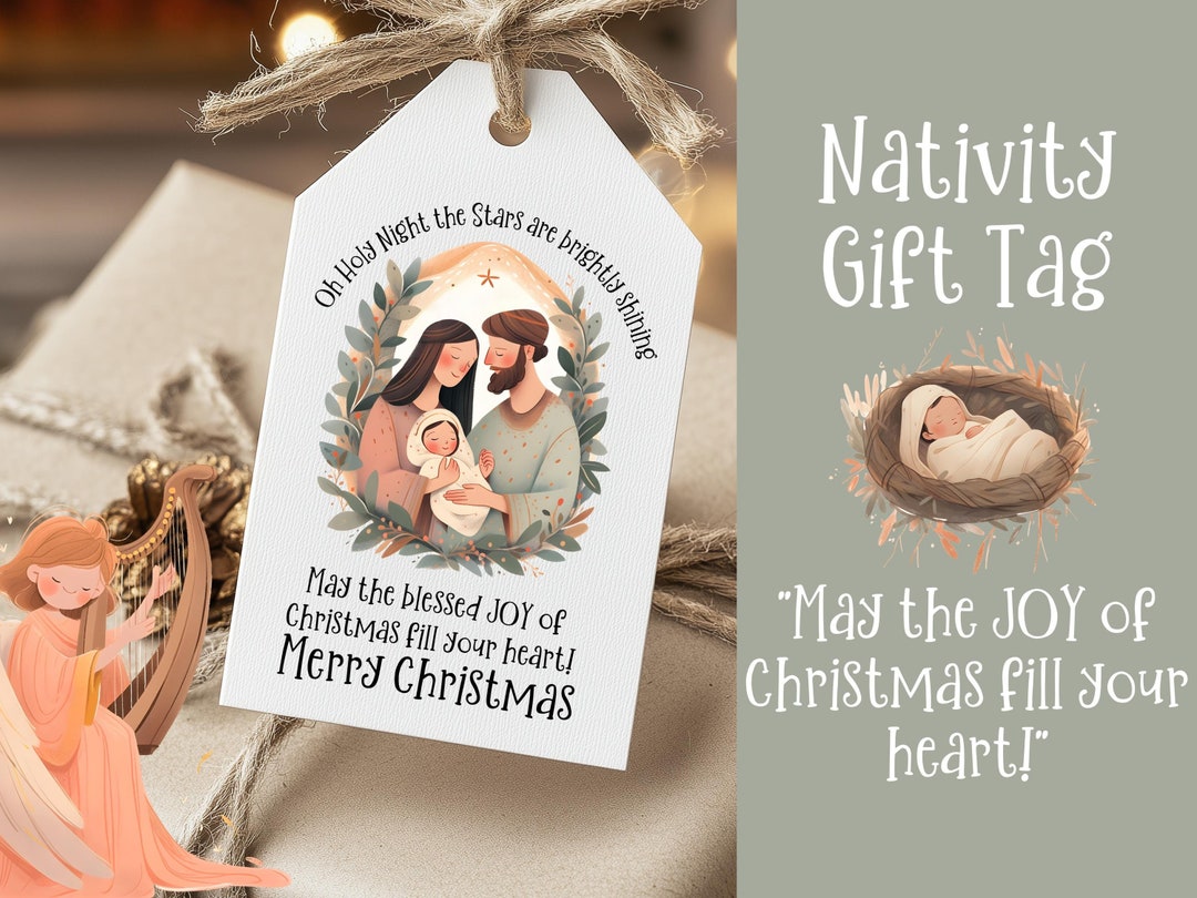 Nativity Christmas Gift Tags - Volunteer Gift Tags - Volunteer ...