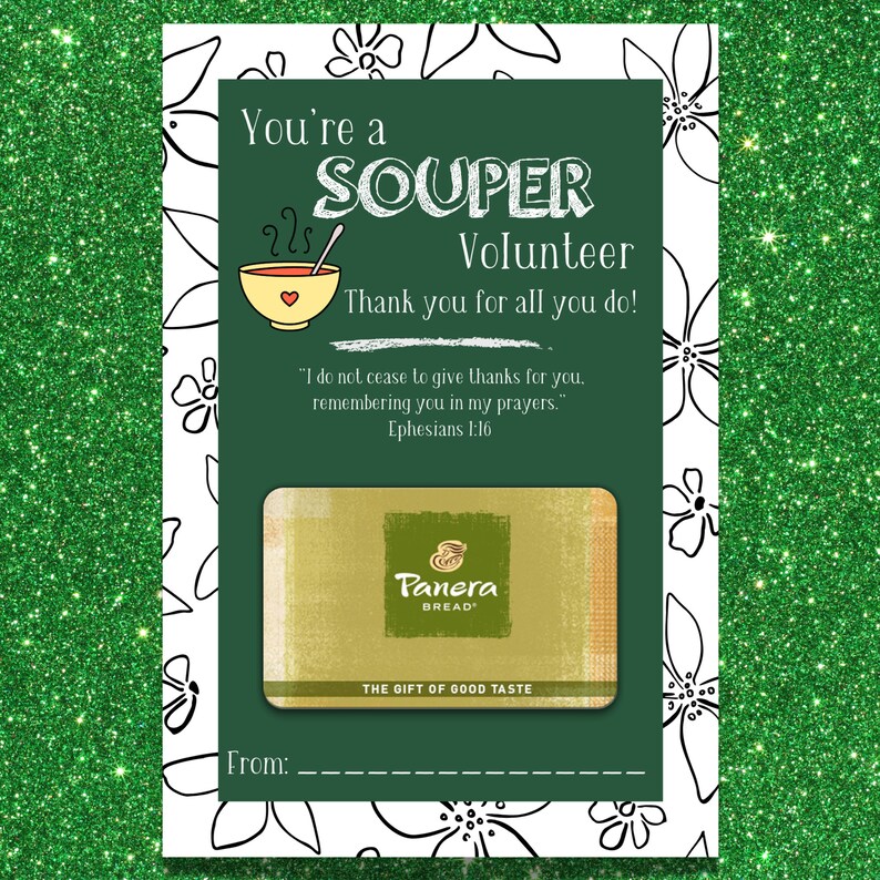 Panera Bread Gift Card Holder - Volunteer Gift Idea - Children's ...