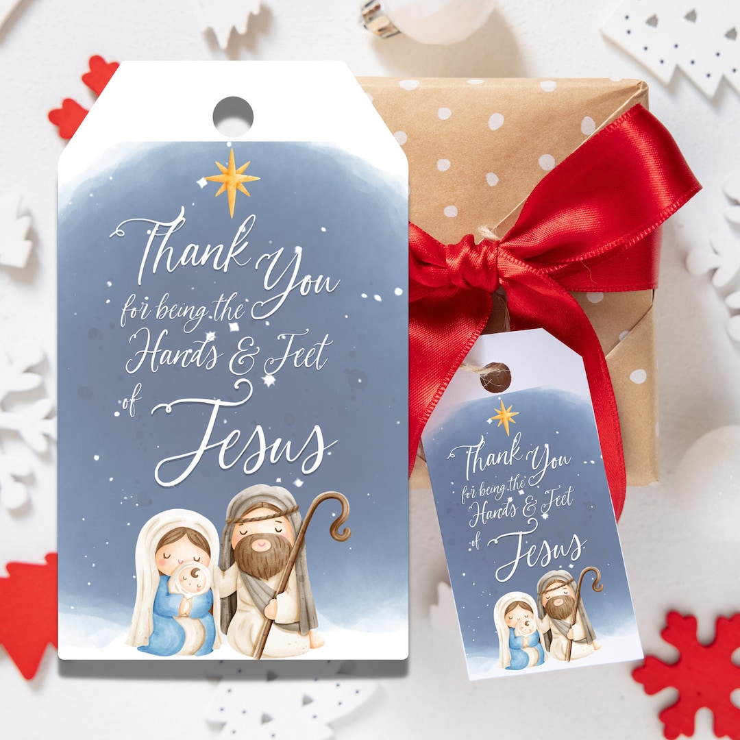 Nativity Christmas Gift Tags - Volunteer Gift Tags - Volunteer ...