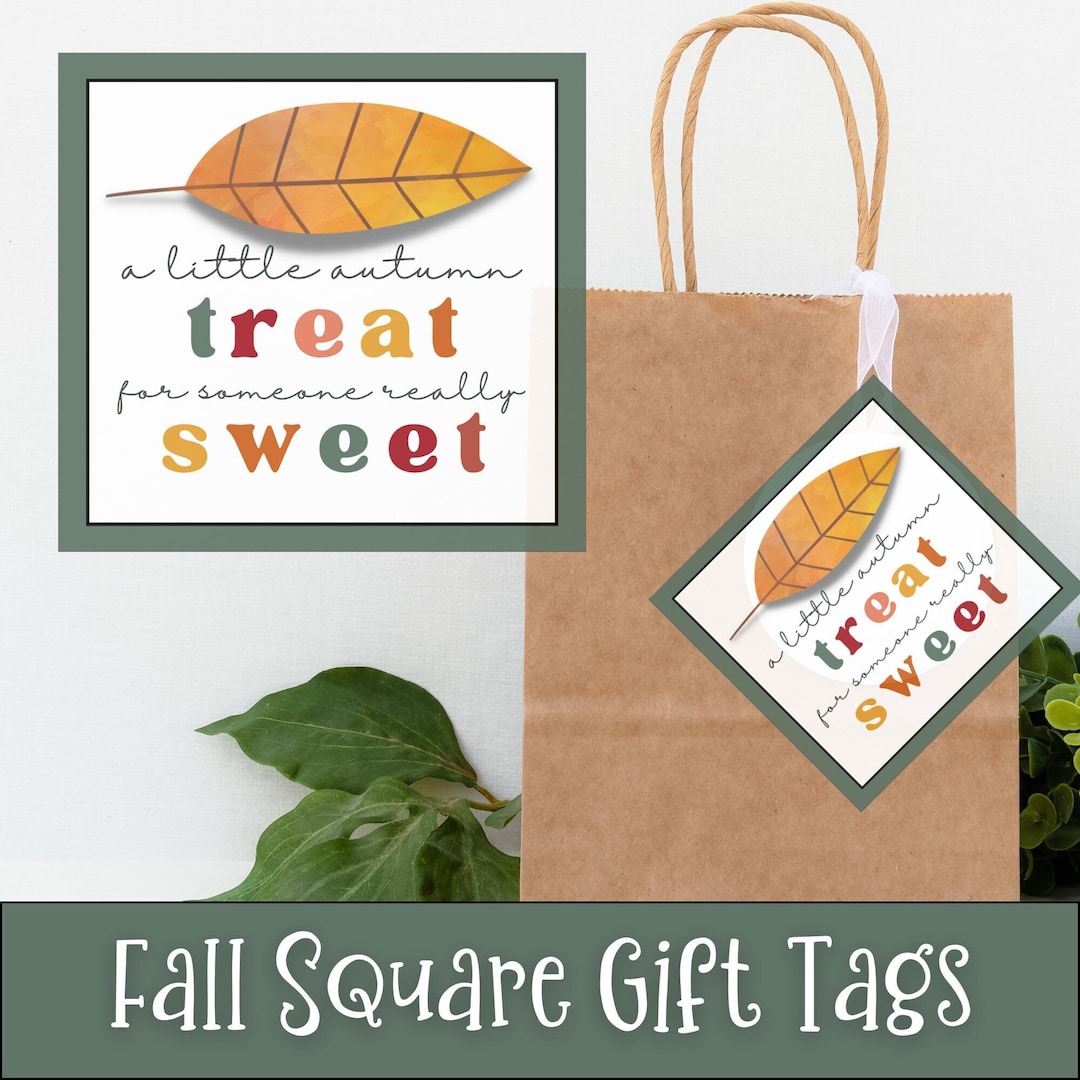 Autumn Gift Tags, Teacher Appreciation, Thank You Gift Tags, Children's ...
