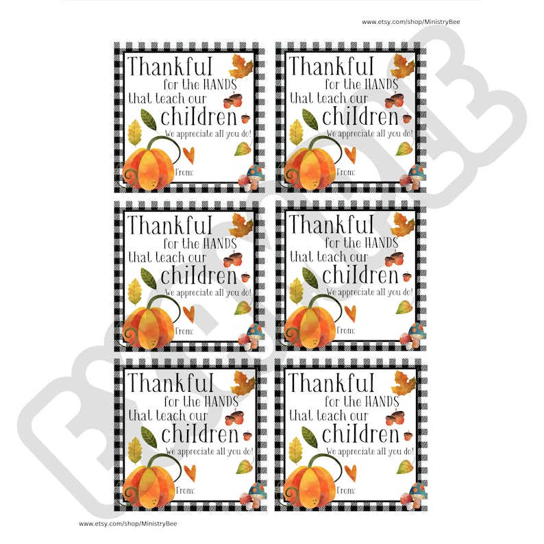 Fall Gift Tags, Teacher, Children's Ministry, Volunteer Appreciation ...