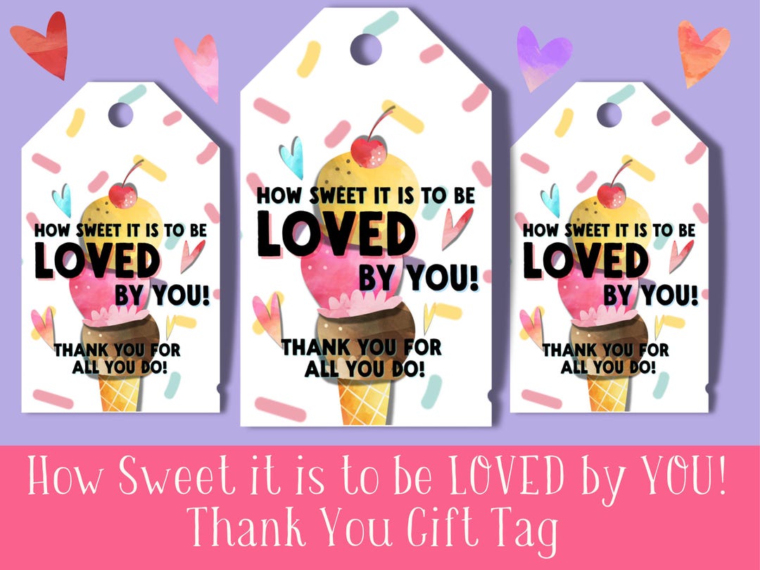 Printable Gift Tag, Volunteer Thank You, Teacher Thanks, How Sweet It ...