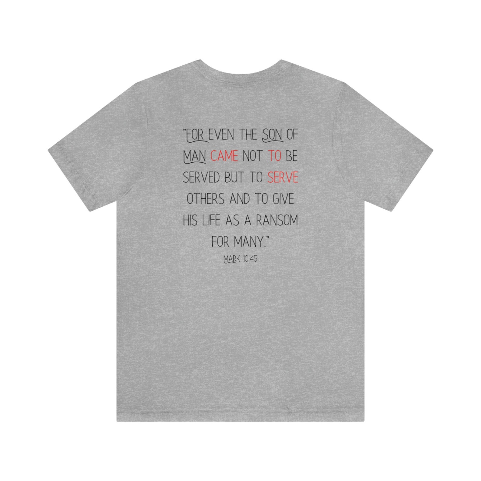 Here to Serve Church T-shirt, Mark 10:45, Serve T-shirts, Childrens ...