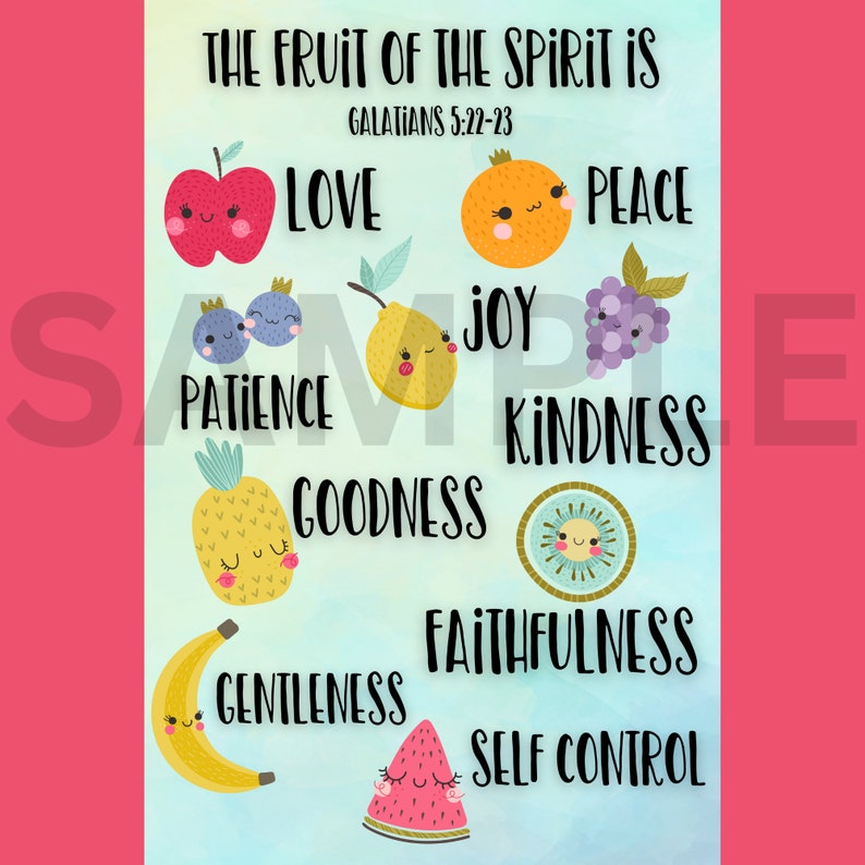 The Fruit of the Spirit Poster Classroom Teacher Supplies - Etsy
