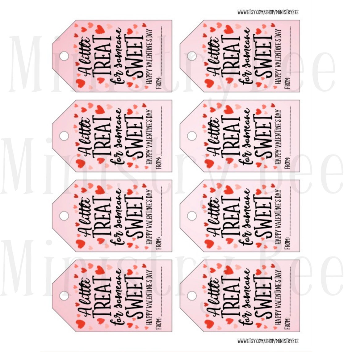 A Little Treat for Someone Sweet Gift Tag, Instant Download, Valentine ...