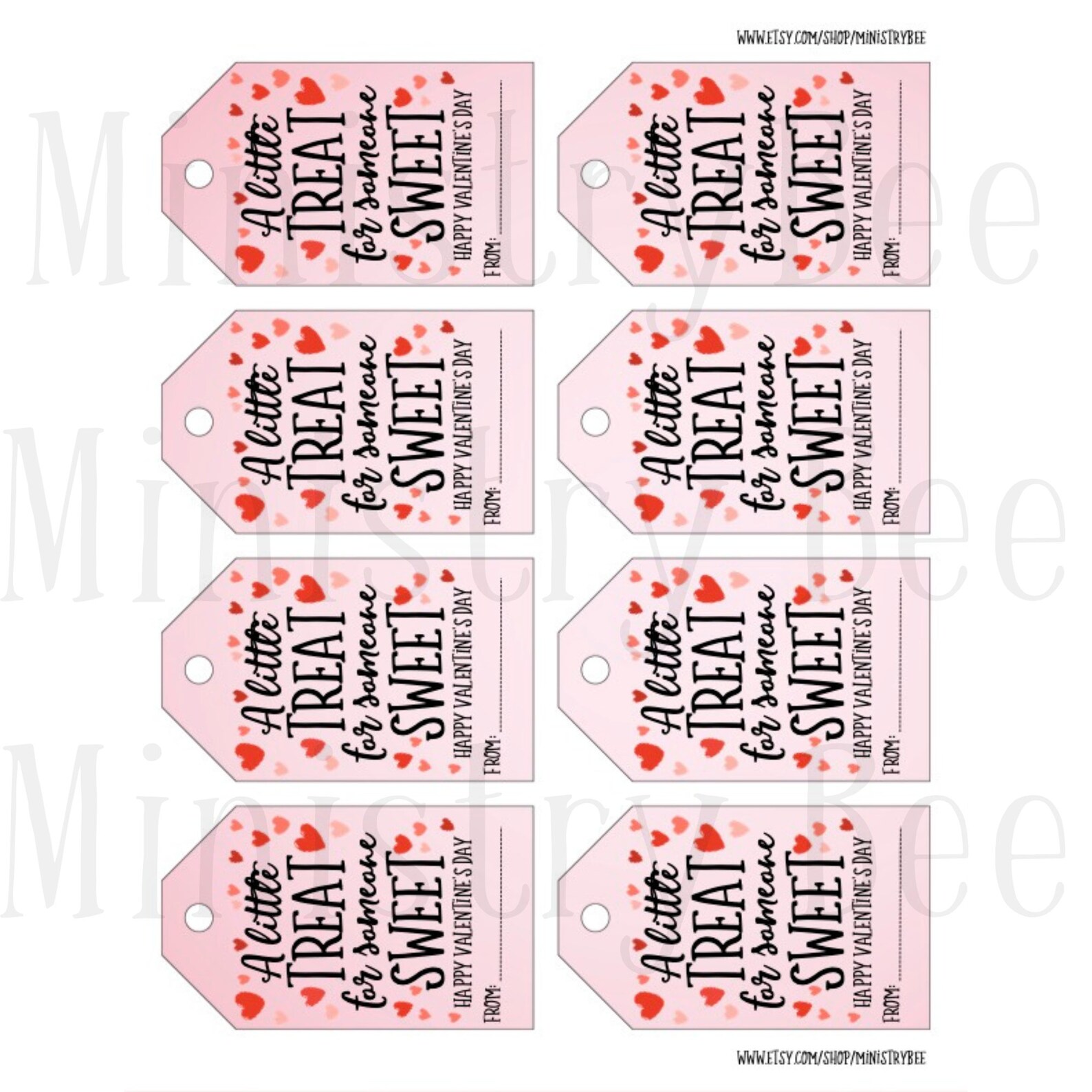 A Little Treat for Someone Sweet Gift Tag, Instant Download, Valentine ...