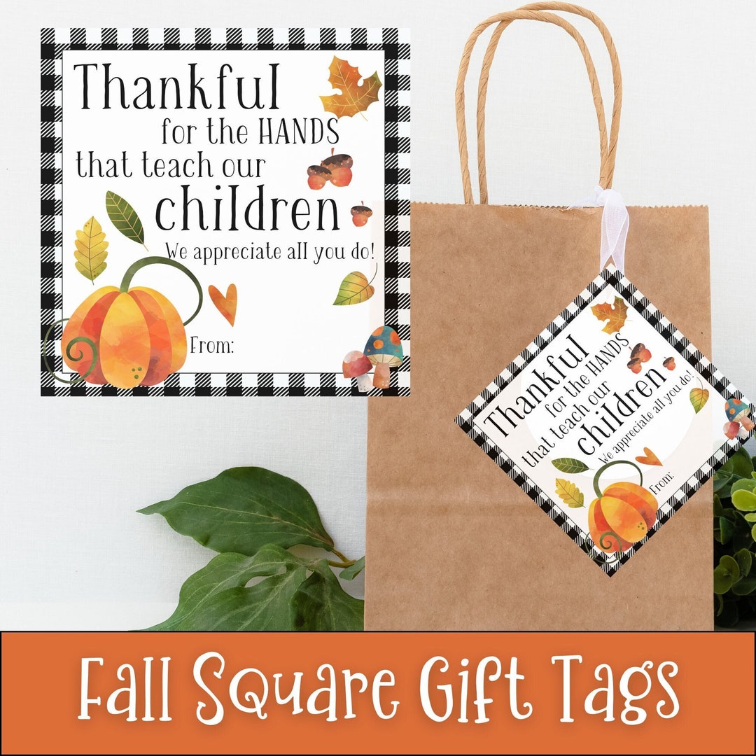 Fall Gift Tags, Teacher, Children's Ministry, Volunteer Appreciation ...