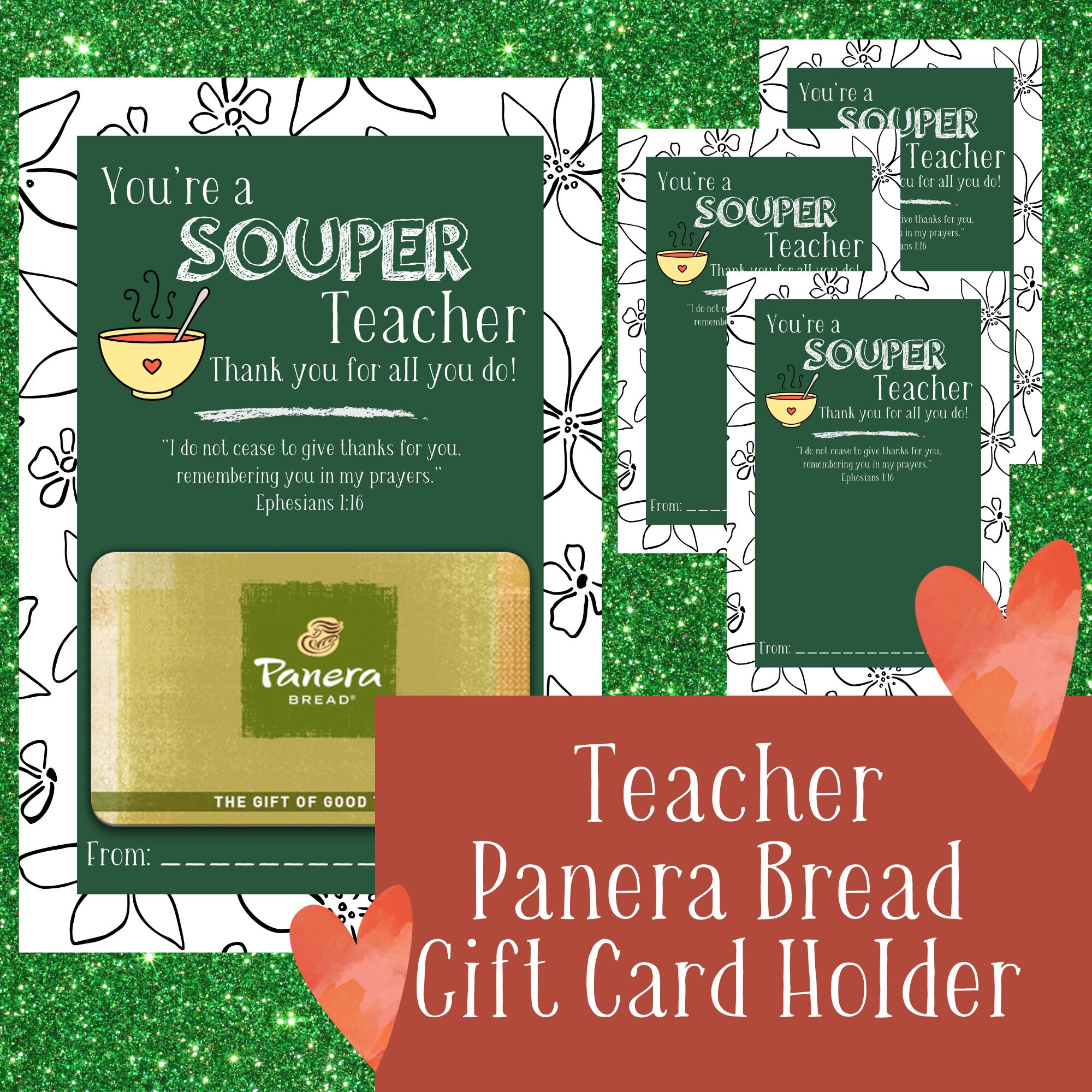Panera Bread Gift Card Holder Volunteer Gift Idea Children's Ministry Volunteer Appreciation ...