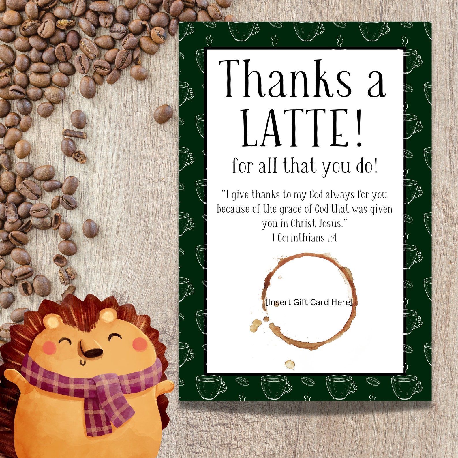 Thanks a Latte Coffee Gift Card Holder Starbucks Gift Card Holder ...