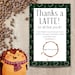 Thanks a Latte Coffee Gift Card Holder Starbucks Gift Card Holder ...