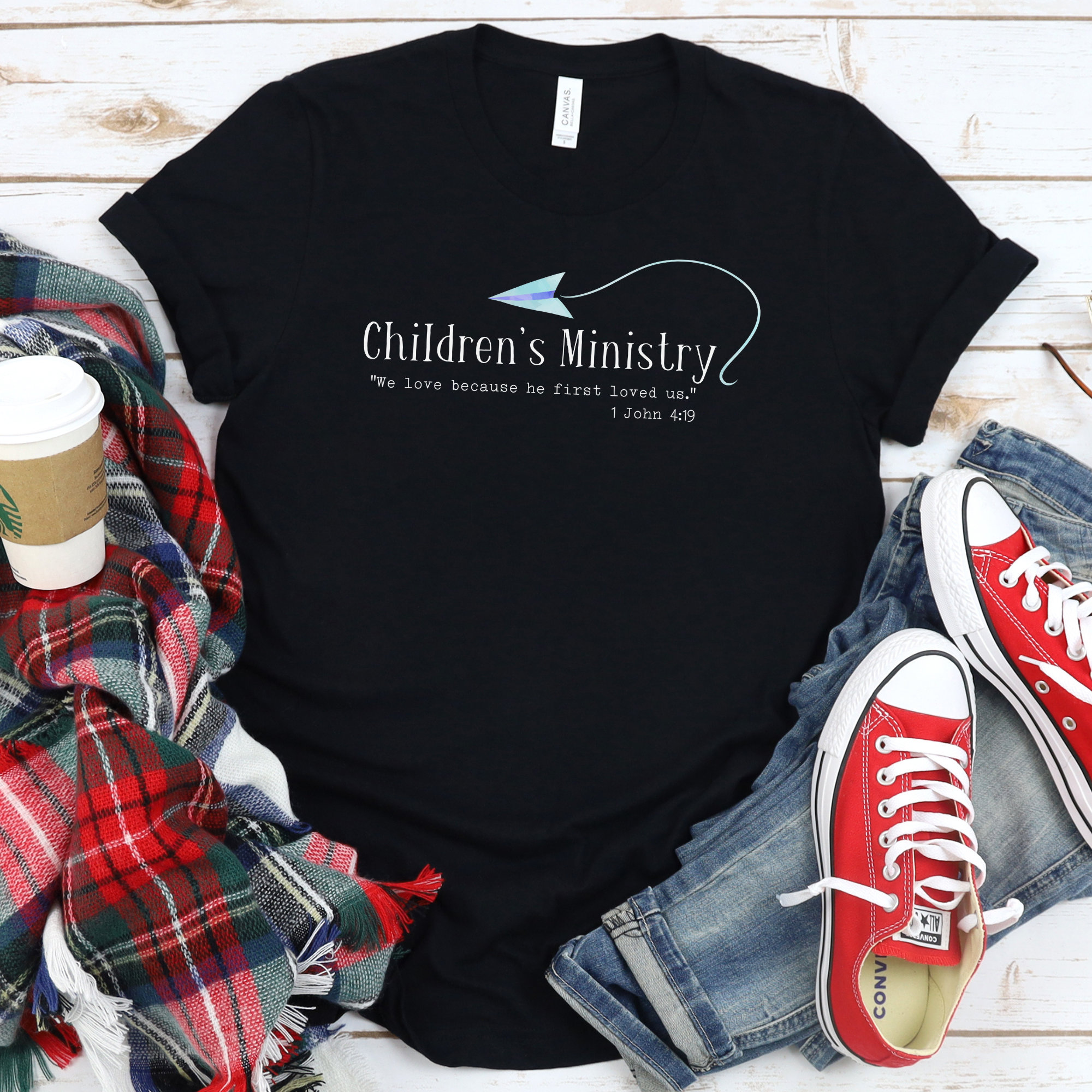 Children's Ministry T-shirt for Kids Pastor and Volunteers With Bible ...