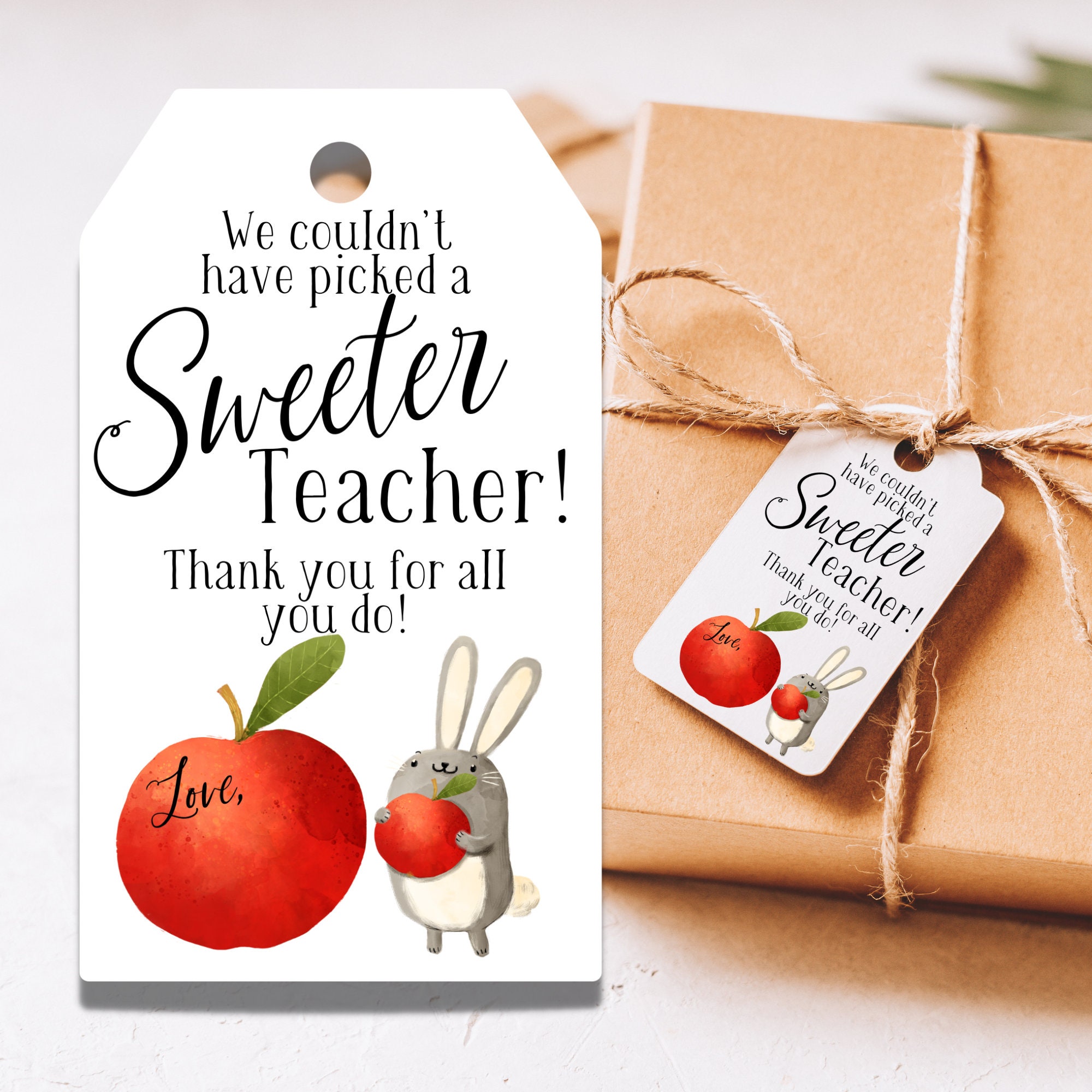 Volunteer Appreciation Gift Tag Thank You Gift Tag Teacher Appreciation ...