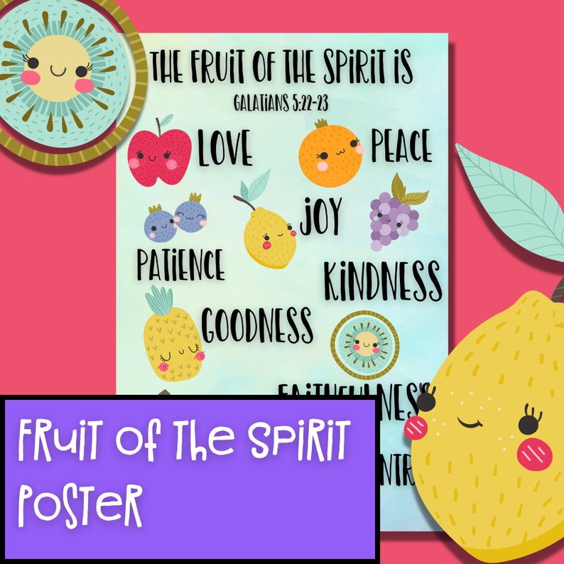 The Fruit of the Spirit Poster Classroom Teacher Supplies - Etsy