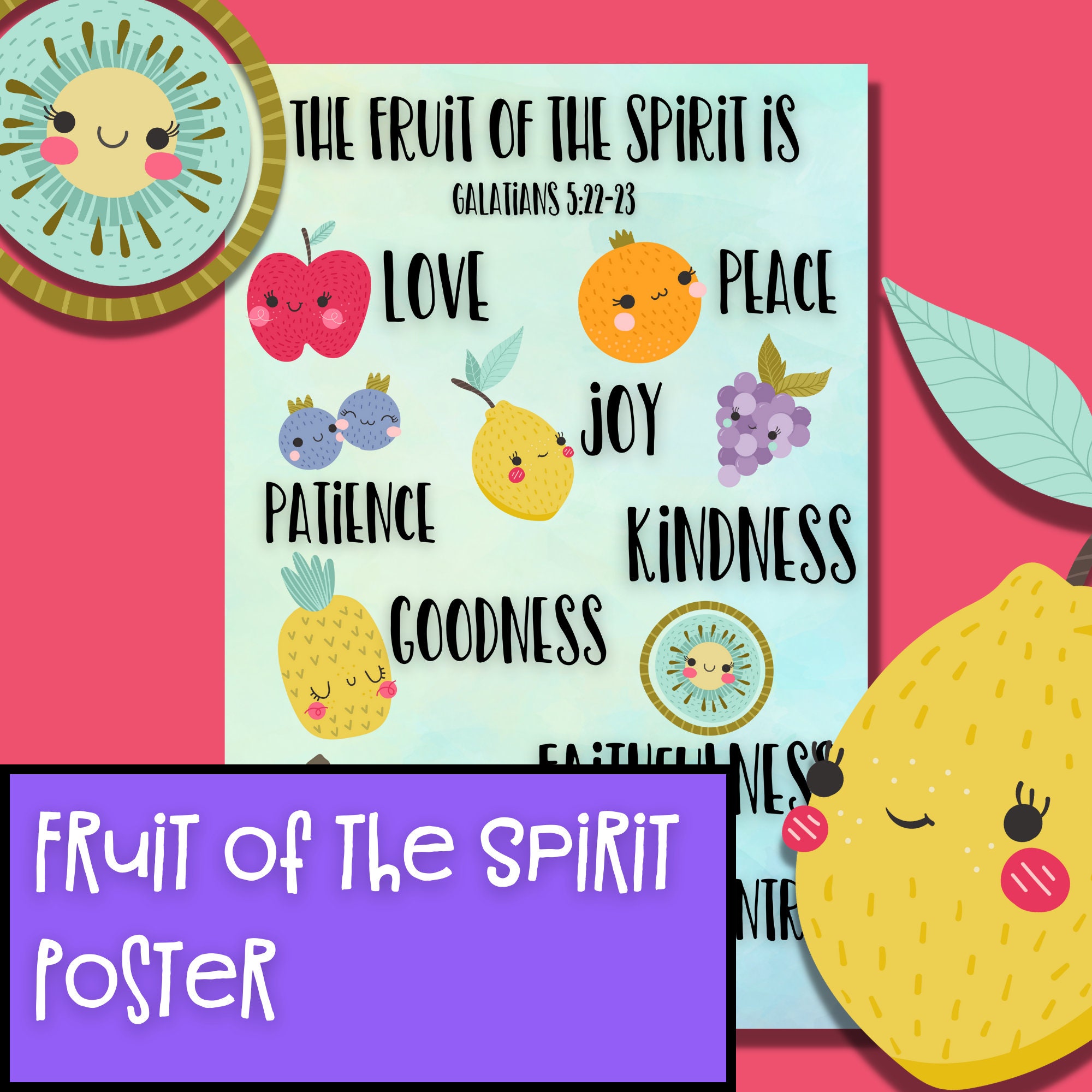 The Fruit of the Spirit Poster, Classroom, Teacher Supplies, Christian ...
