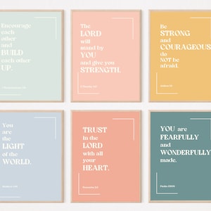 Children's Bible Verse, Scripture Poster Wall Art, Sunday School ...