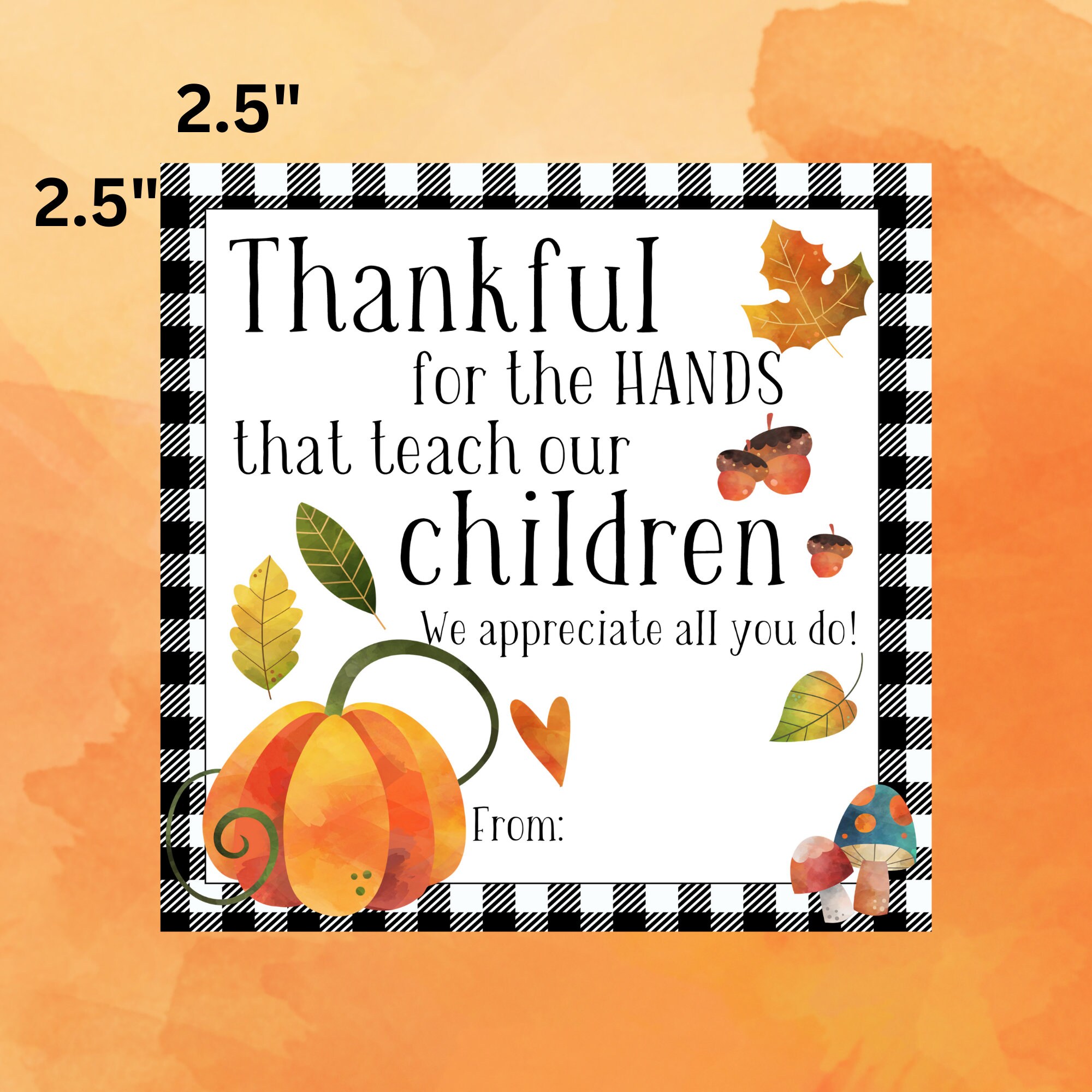 Fall Gift Tags, Teacher, Children's Ministry, Volunteer Appreciation ...