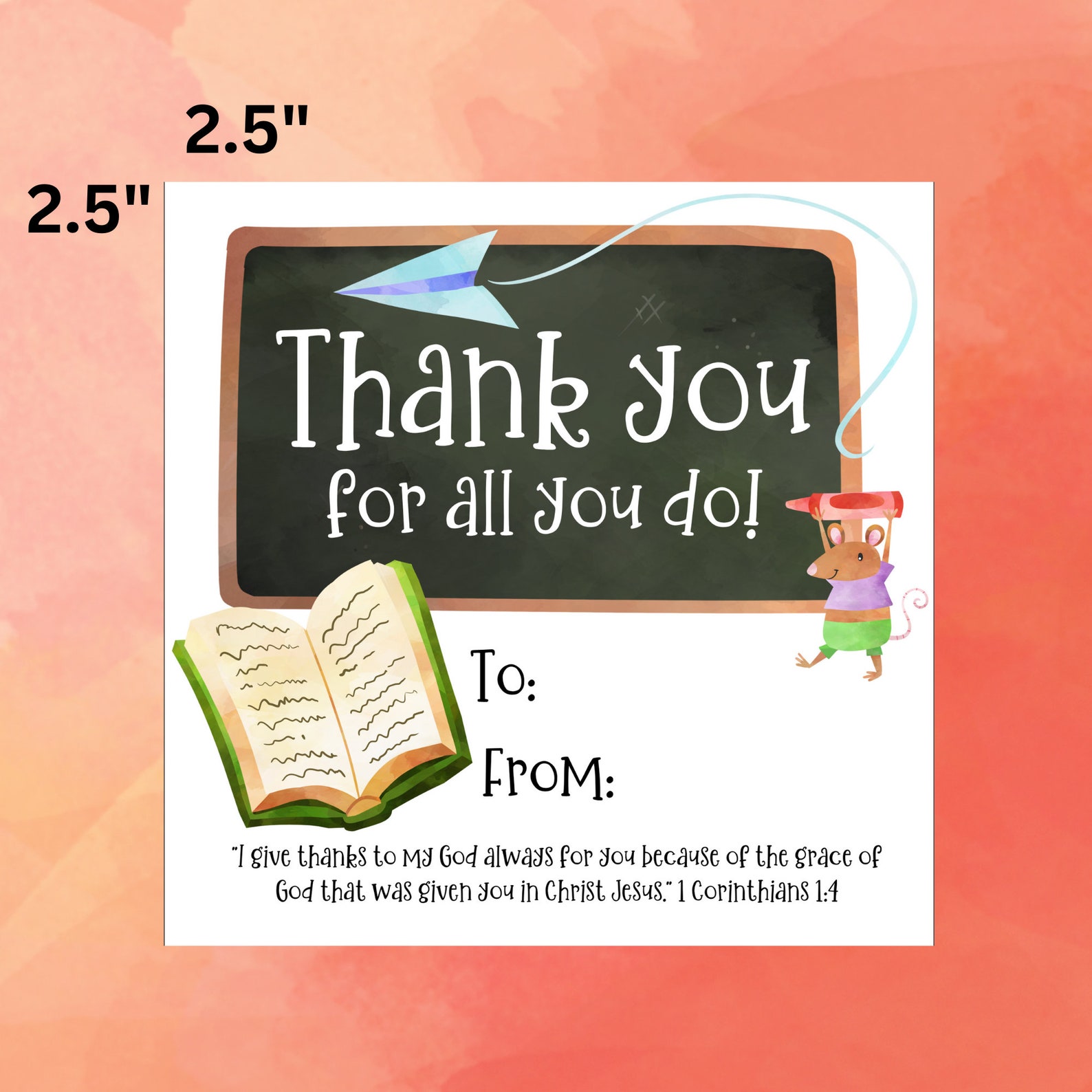 Teacher Gift Tags Thank You Gift Tags Volunteer - Etsy