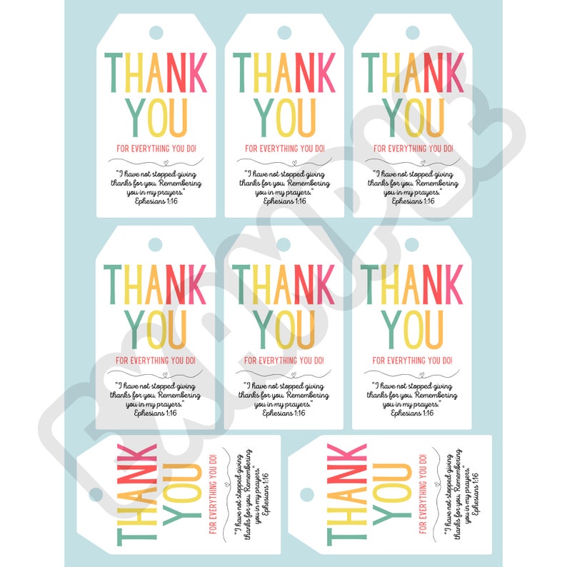 Thank You Gift Tags for Volunteers Teacher Gift Tags - Etsy