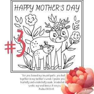Mother's Day Coloring Pages With Bible Verses, Children's Church ...