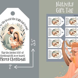 Nativity Christmas Gift Tags Volunteer Gift Tags Volunteer Appreciation ...