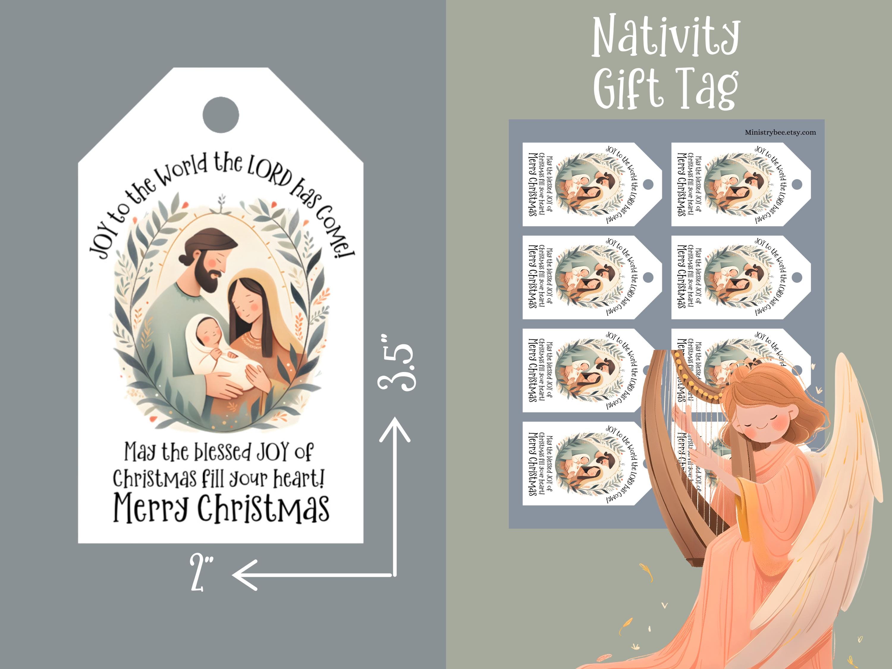 Nativity Christmas Gift Tags - Volunteer Gift Tags - Volunteer ...
