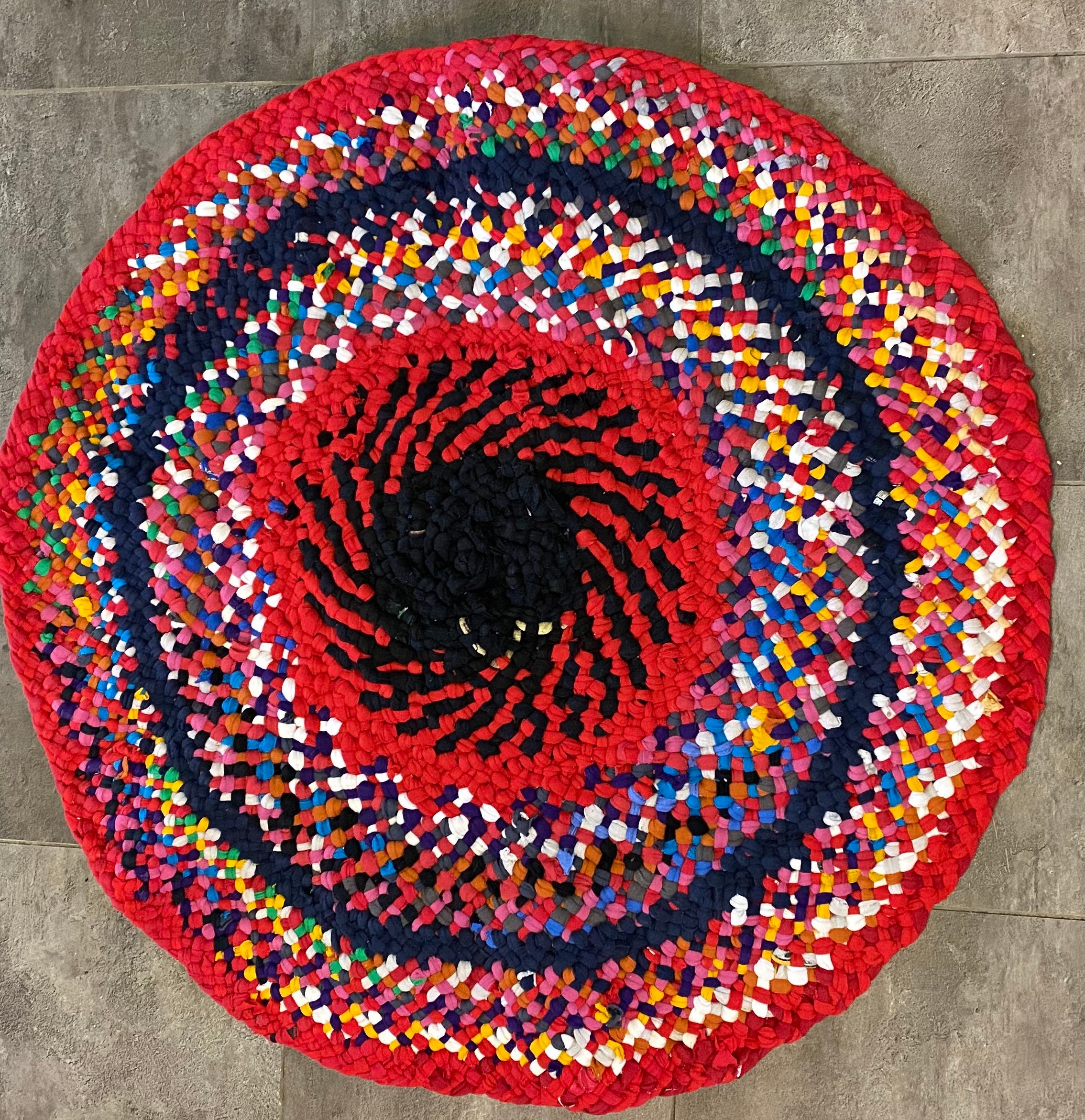 Circle Rag Rug | Etsy