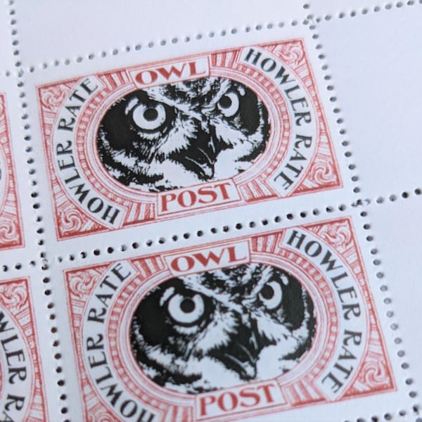 Owl Post Stamp - Etsy