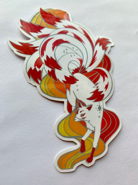 Decals & Skins Electronics & Accessories Kawaii Fox Vinyl Sticker Great ...
