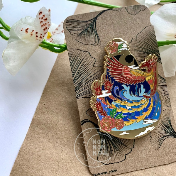 Phoenix Pin - Etsy