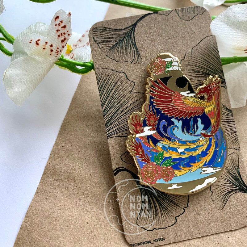 Phoenix Pin - Etsy