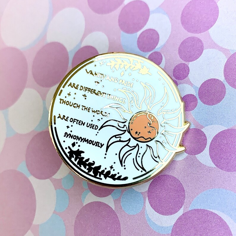 Sun Hard Enamel Pin Jane Austen Quote Standing Strong Series - Etsy