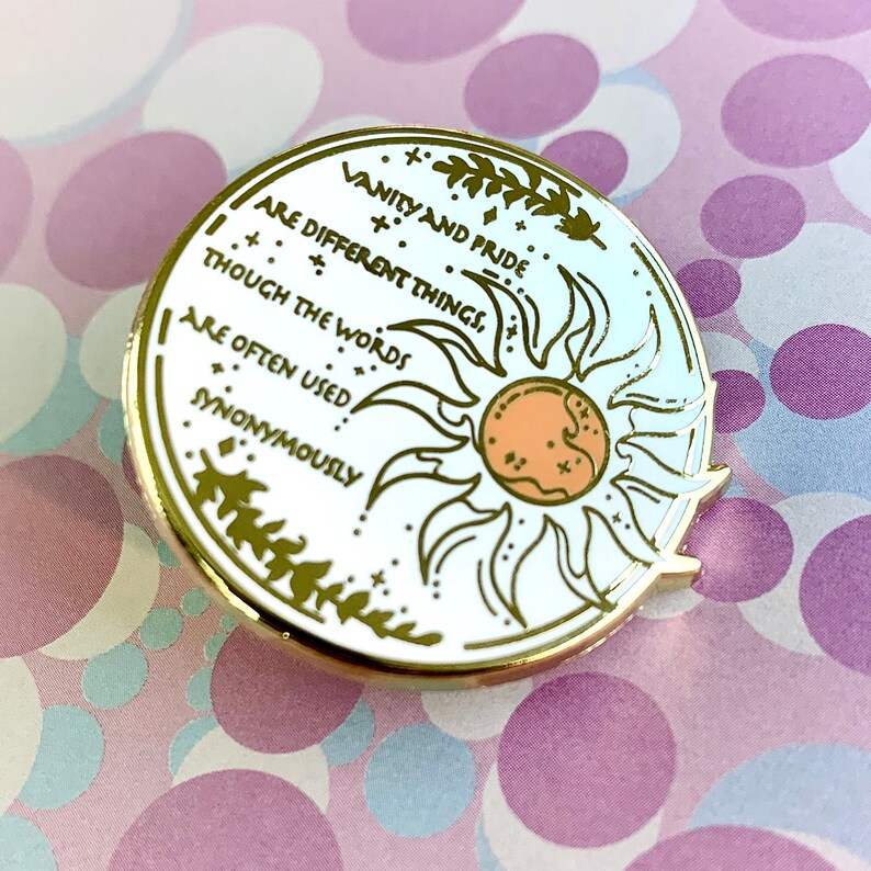Sun Hard Enamel Pin Jane Austen Quote Standing Strong Series - Etsy