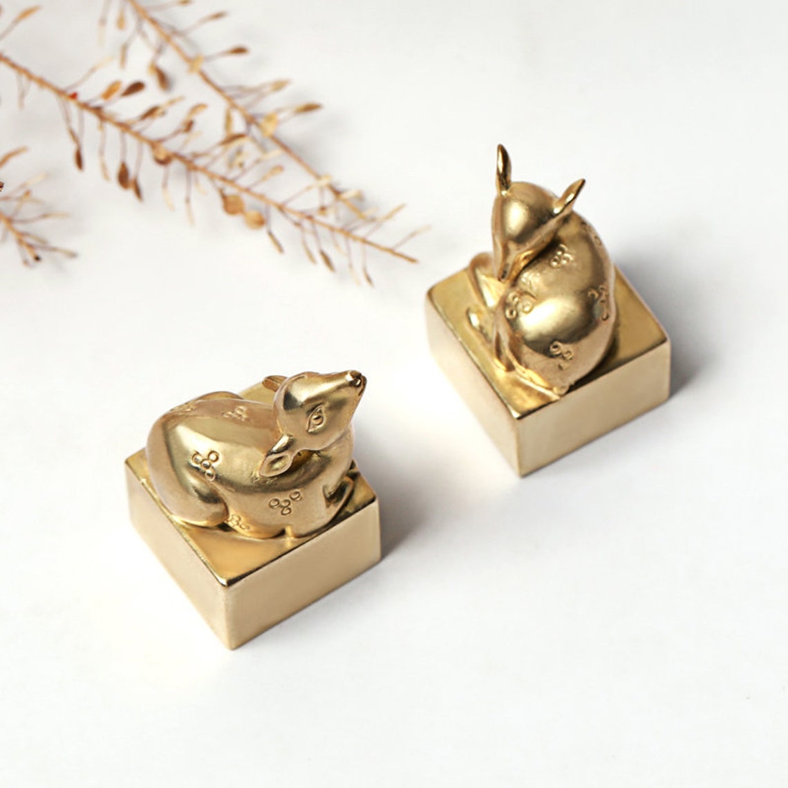 Deer Stamp Custom Brass Stamp Personal Chinese Name Stamp - Etsy