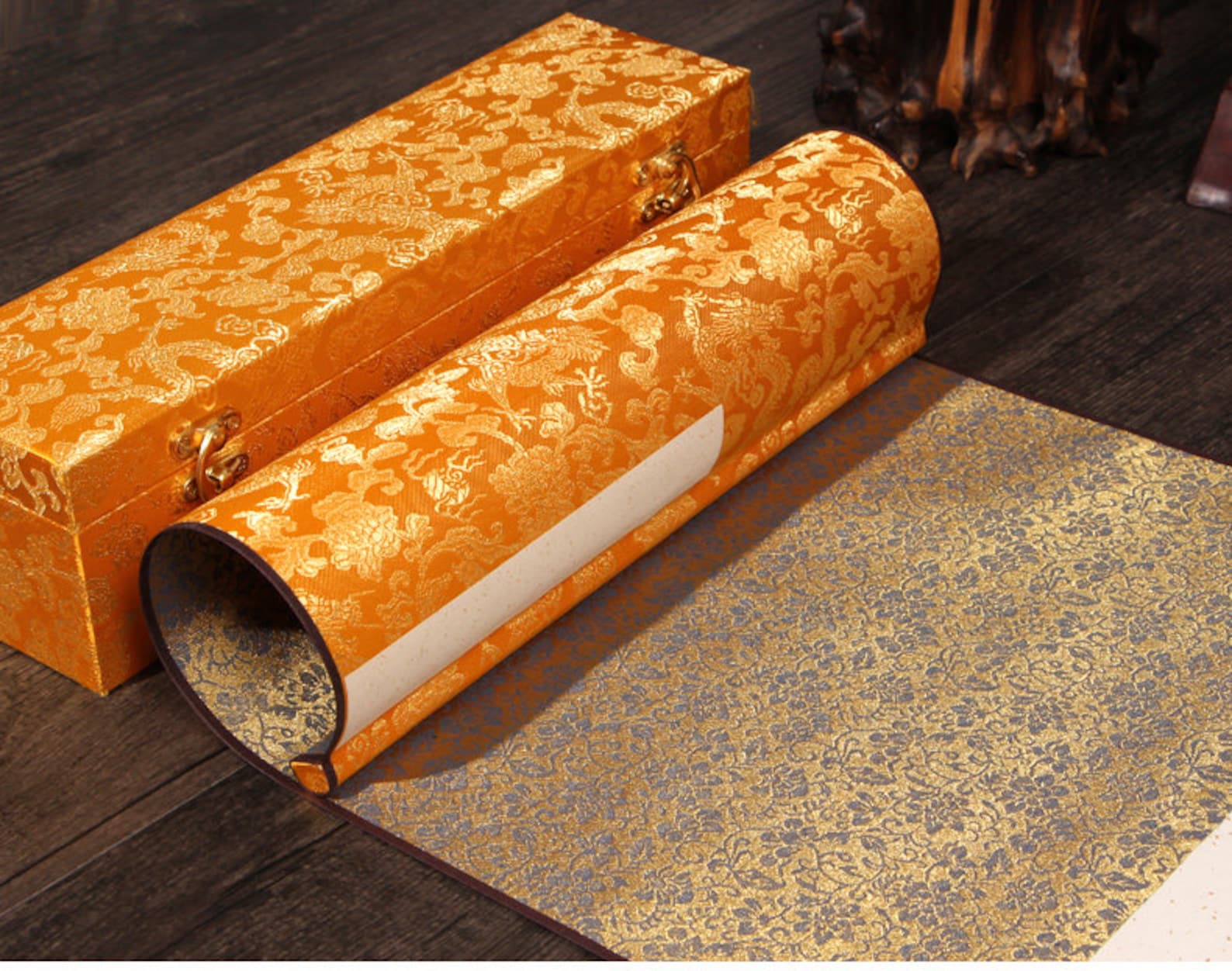 Custom Blank Chinese Scroll Rice Paper and Silk Painting Xuan Scroll ...