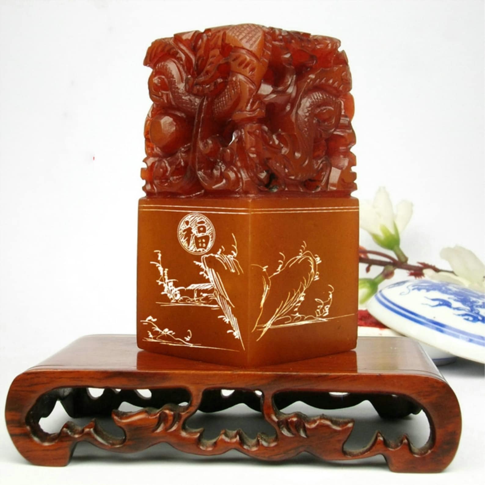 Chinese Seal Custom Chinese Art Stamps Chinese Exquisite Hand Carved ...