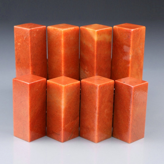 DIY Red Square Stones for Engraving Custom Carve Your Own | Etsy