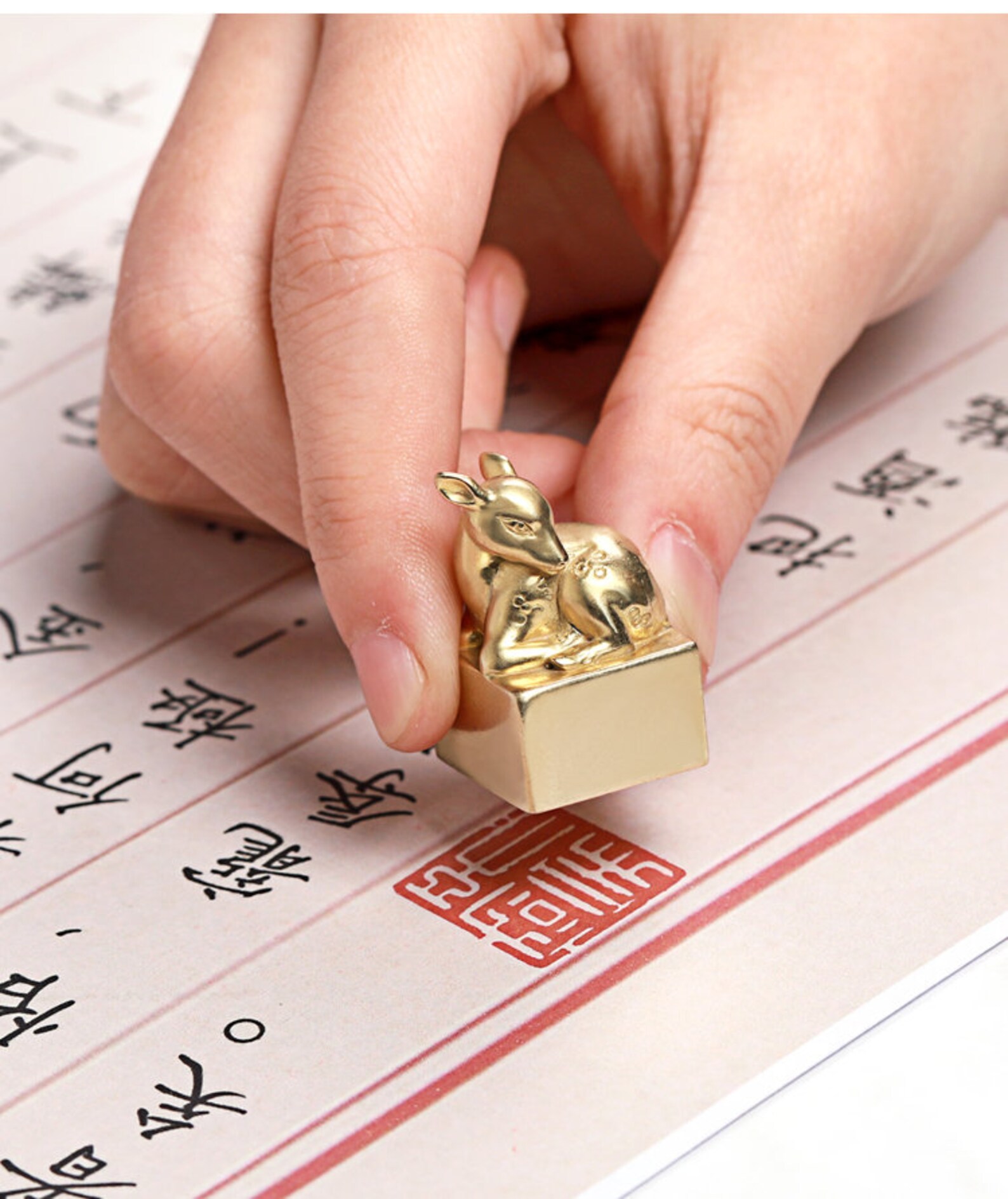 Deer Stamp Custom Brass Stamp Personal Chinese Name Stamp | Etsy