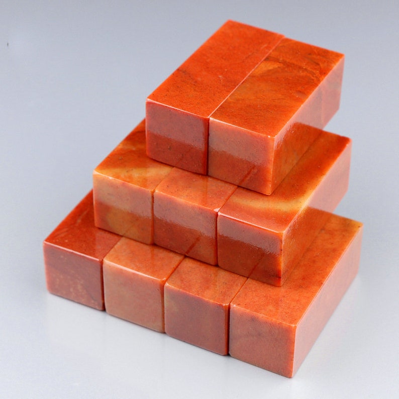 DIY Red Square Stones for Engraving Custom Carve Your Own - Etsy