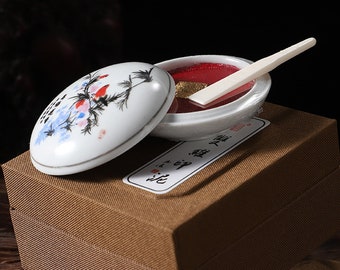 Blue Seal Ink Paste / Chinese Chop Ink Set Blue / Cinnabar - Etsy