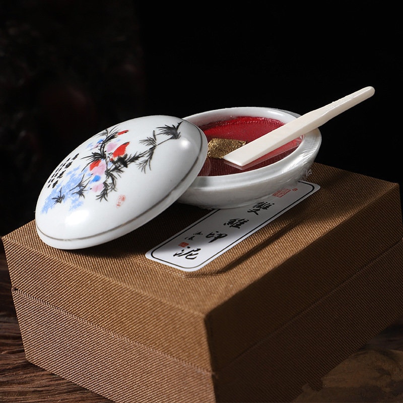 Green Ink Paste for Chinese Seal Stamp Color Calligraphy Painting with ...