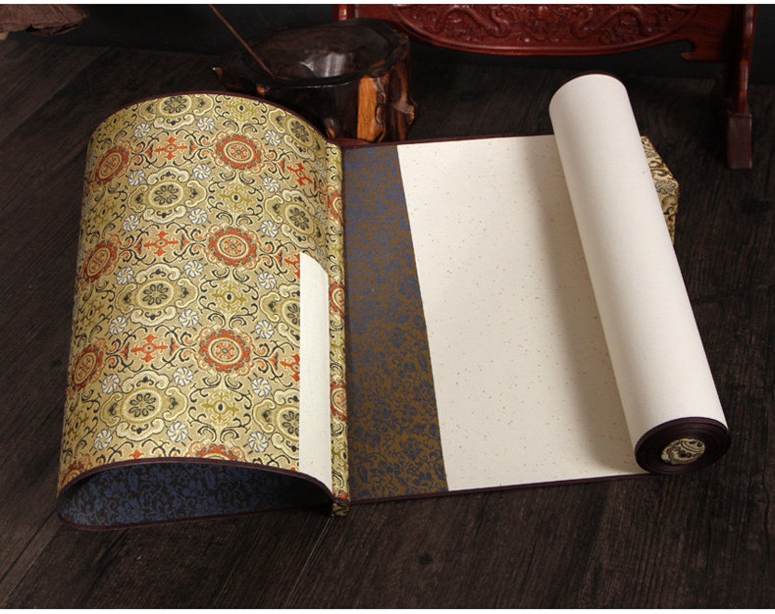 Custom Blank Chinese Scroll Rice Paper and Silk Painting Xuan Scroll ...