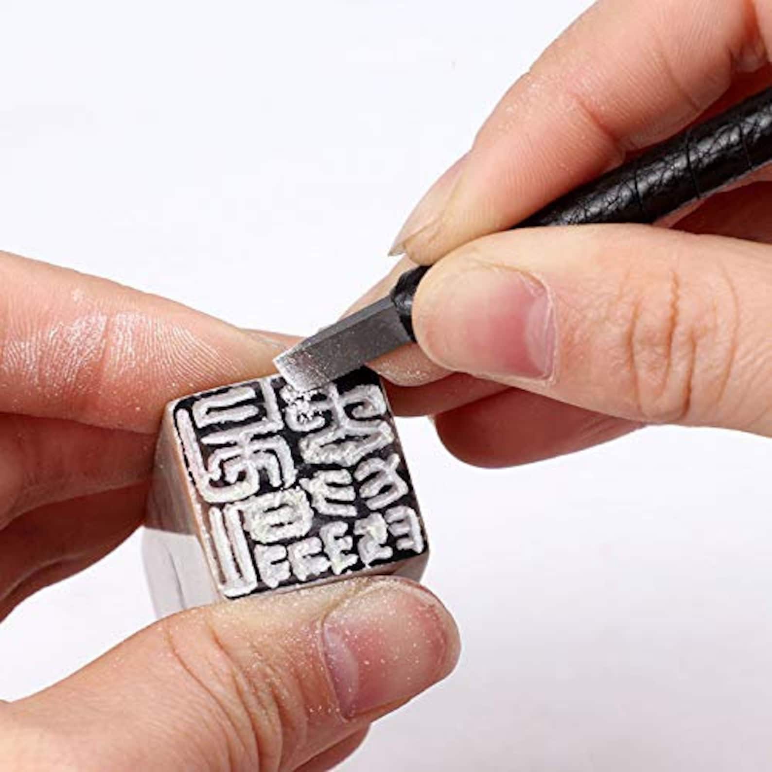 DIY Stone Seal Engraving Set 27 Blank Carving Chops Carve Personal Name ...