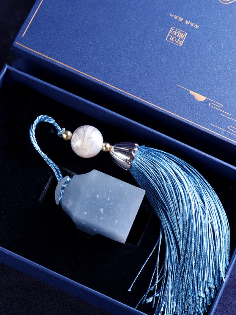 Custom Blue Stamp Chinese Traditional Stone Seal Chinese Stone - Etsy