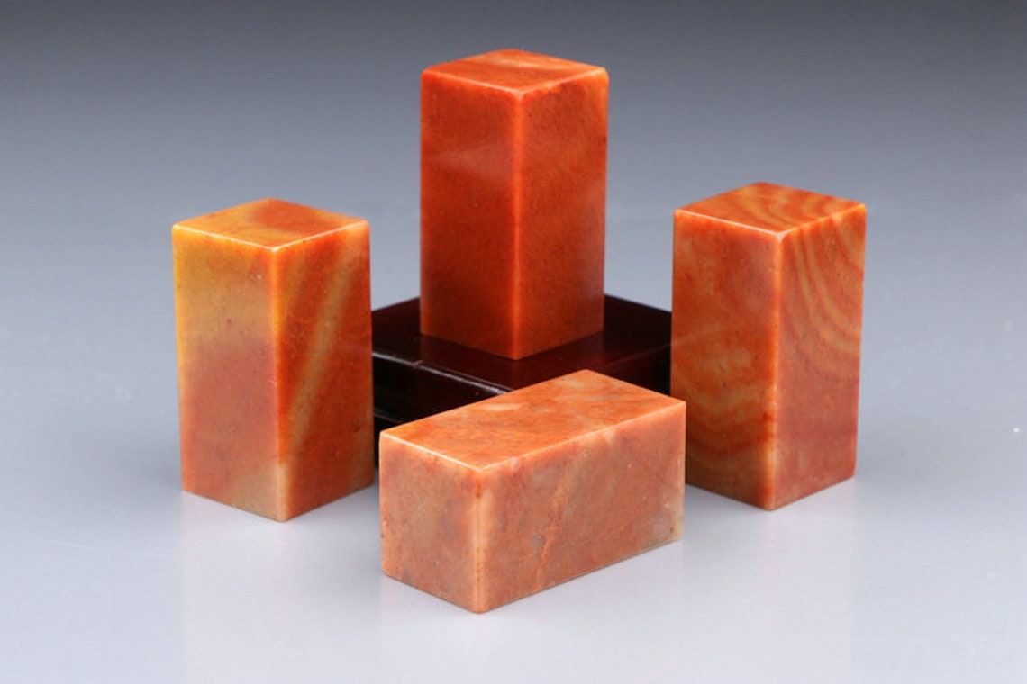 DIY Red Square Stones for Engraving Custom Carve Your Own - Etsy